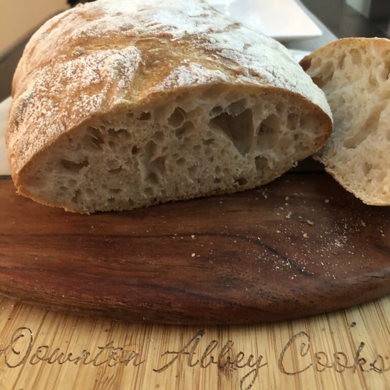 No Knead Crusty Bread - Downton Abbey Cooks